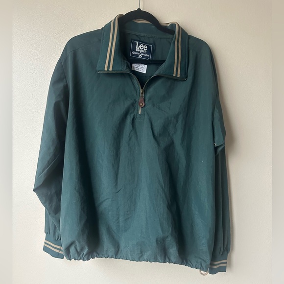 Lee | Jackets & Coats | Vintage Lee Sport Green Nylon Collar Pullover ...